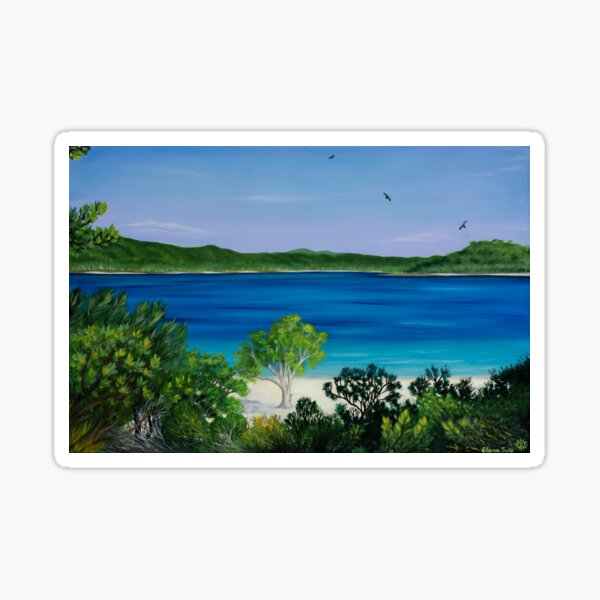 "077 Lake McKenzie (Fraser Island, QLD)" Sticker for Sale by ...