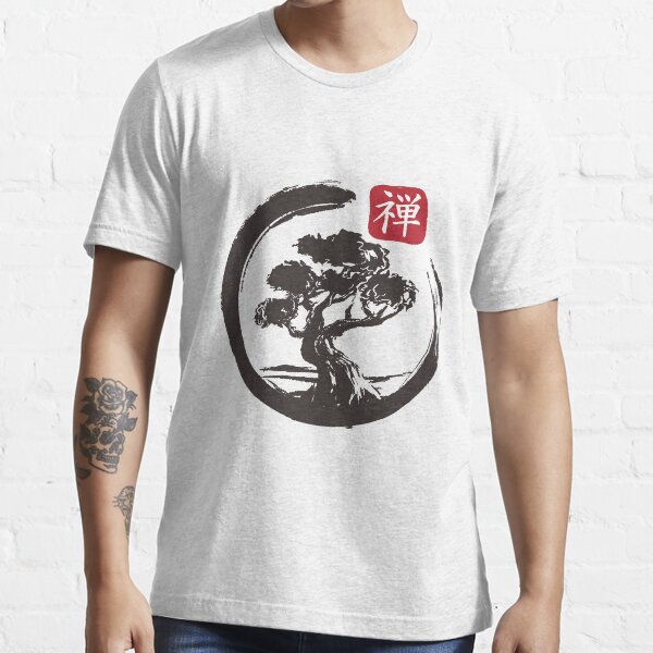 "Zen Bonsai Enso Japanese Tree" T-shirt by Ashwhole2020 | Redbubble ...