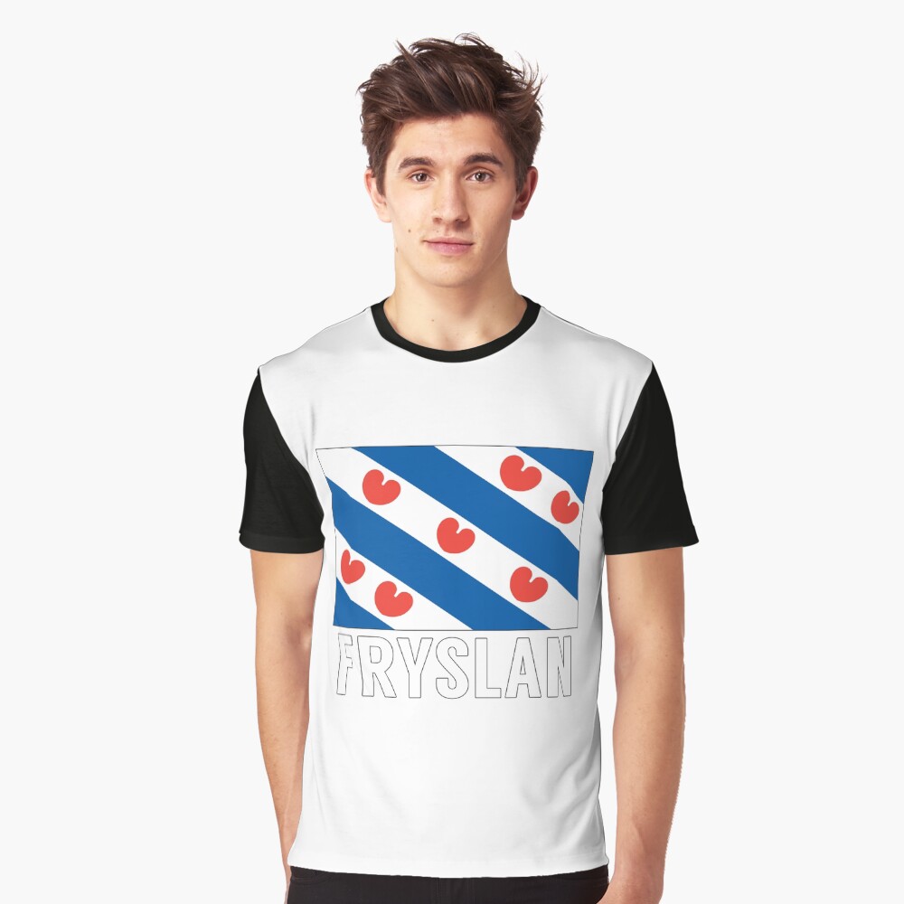"Fryske Flagge (Frisian Flag with Text)" Sticker for Sale by HandBurger ...