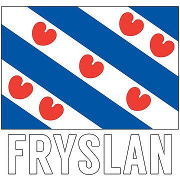 "Fryske Flagge (Frisian Flag with Text)" Sticker for Sale by HandBurger ...