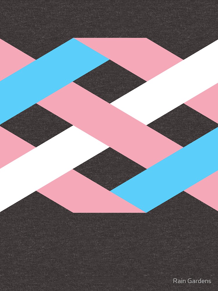 "Stealth Trans Pride Art Lattice Print" T-shirt by RainGardens | Redbubble