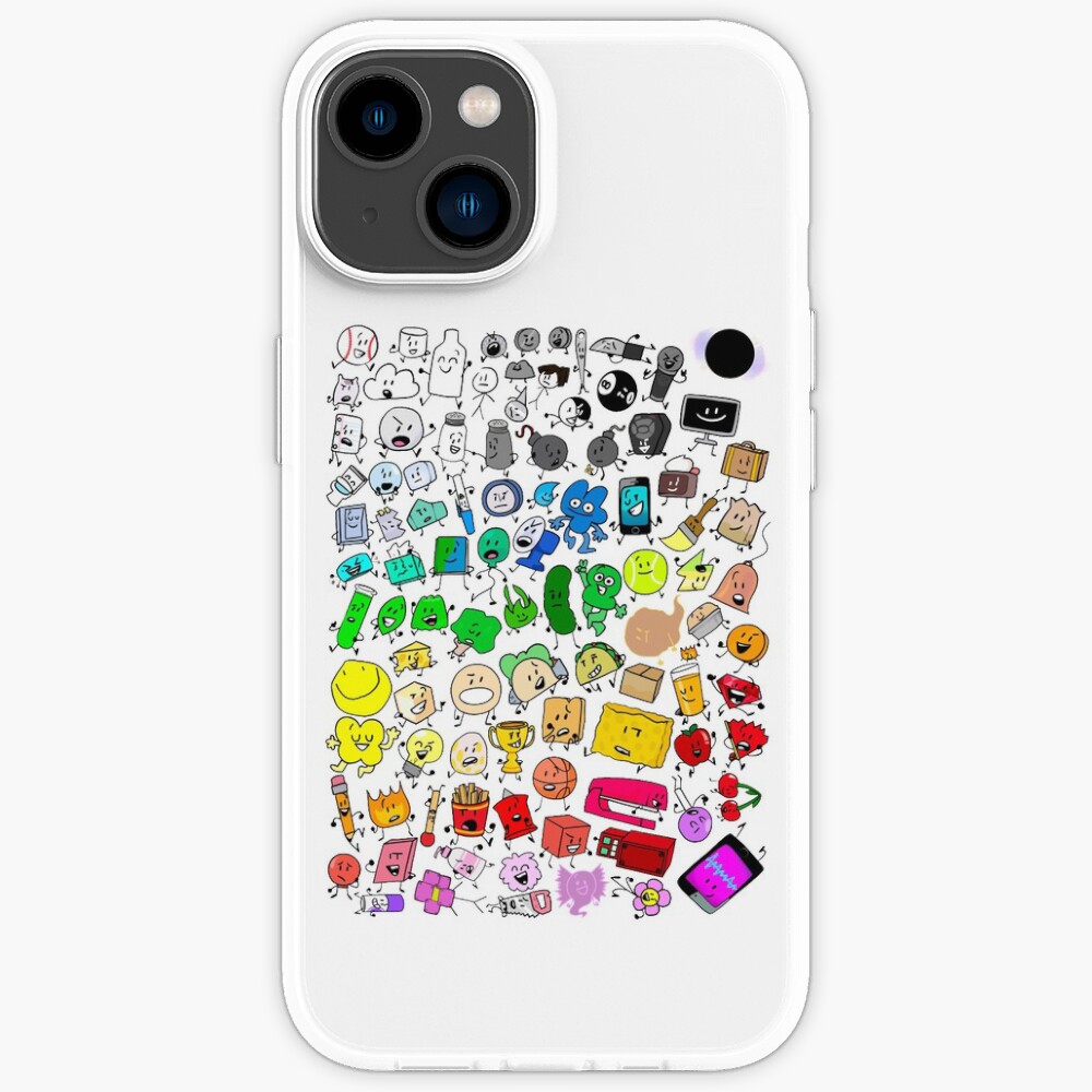 "BFDI Inanimate Insanity All Characters (Transparent)" iPhone Case for ...
