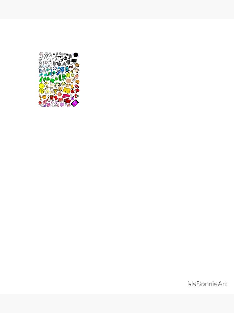 "BFDI Inanimate Insanity All Characters (Transparent)" Backpack for ...