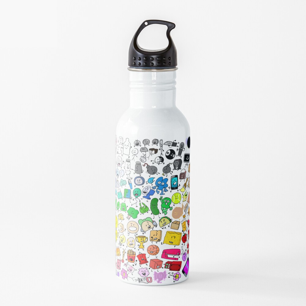 "BFDI Inanimate Insanity All Characters (Transparent)" Water Bottle for ...