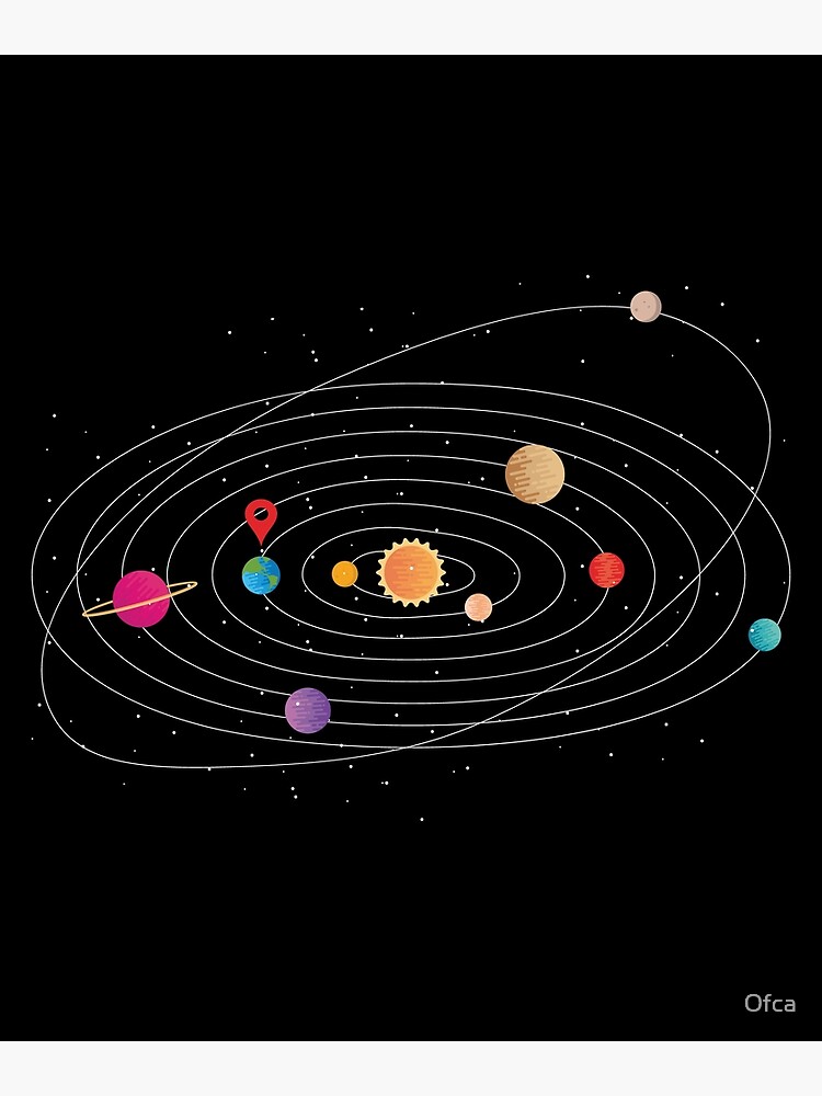 Solar System Cosmos Planet Orbits Universe Cosmology Premium Matte ...