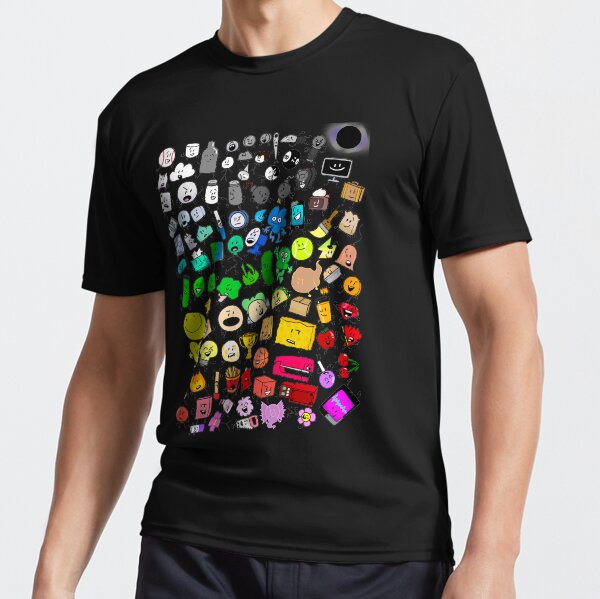 "BFDI Inanimate Insanity All Characters (Transparent)" Active T-Shirt ...