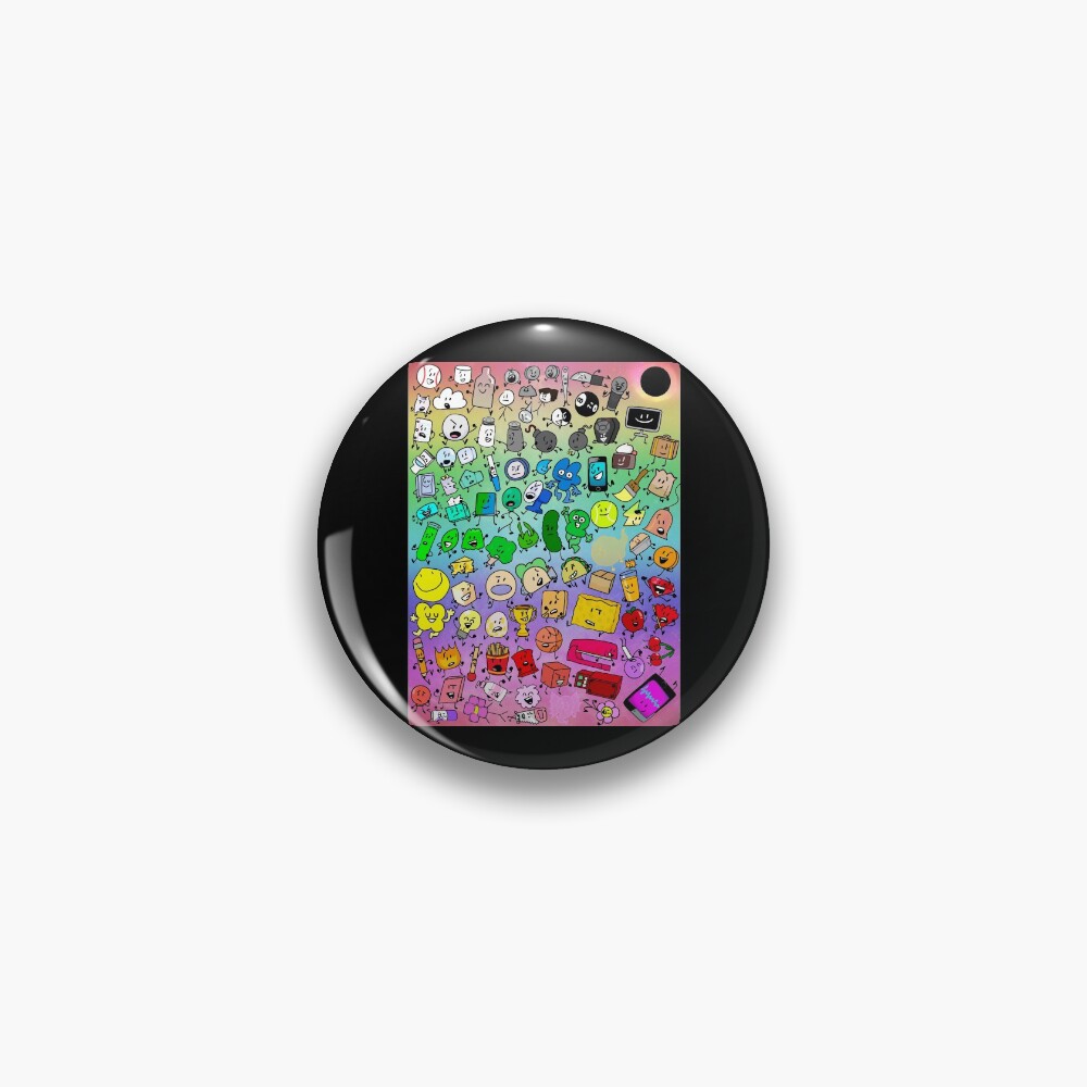 Bfdi Inanimate Insanity All Characters Rainbow Pin For Sale By Msbonnie Redbubble
