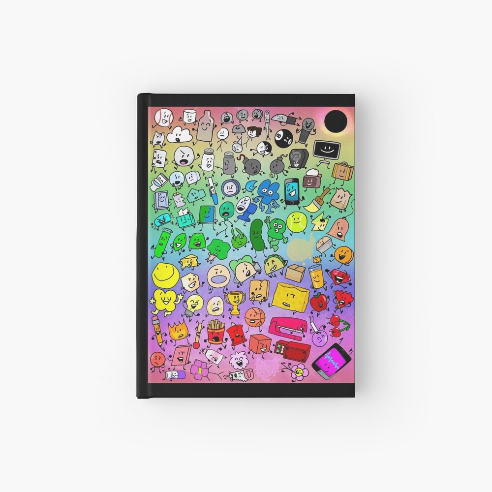 "BFDI Inanimate Insanity All Characters (Rainbow)" Hardcover Journal ...