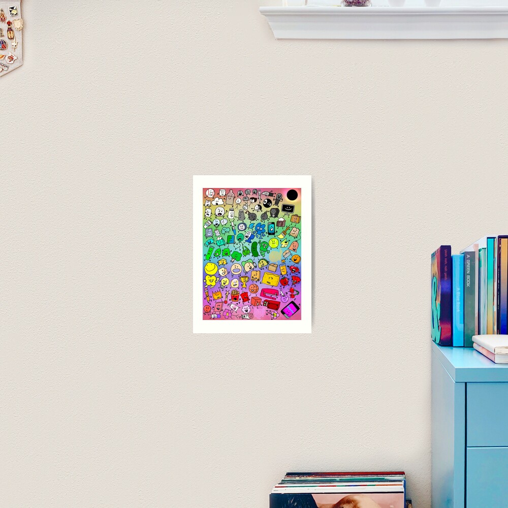 "BFDI Inanimate Insanity All Characters (Rainbow)" Poster for Sale by ...