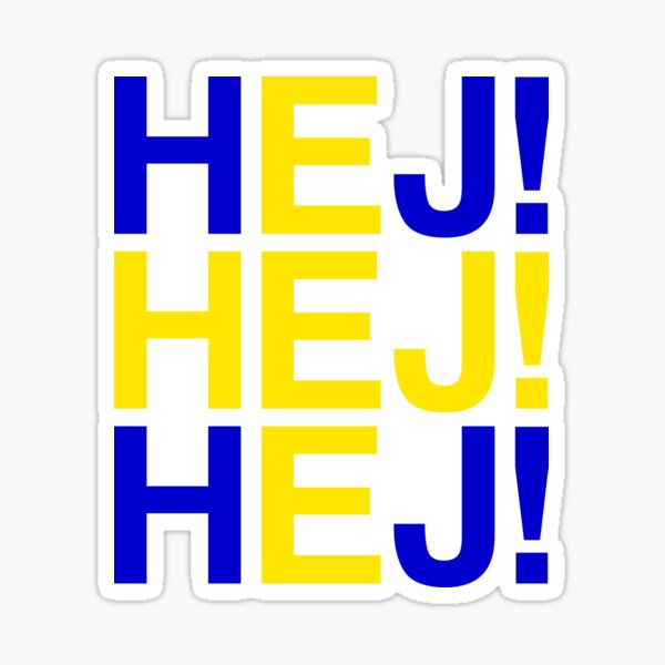 "HEJ! Swedish Flag" Sticker by eyesblau | Redbubble