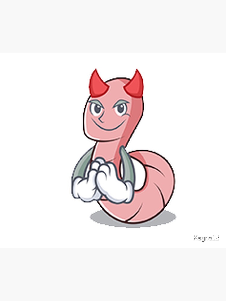 "worm on a string mask" Sticker for Sale by Kayne12 | Redbubble