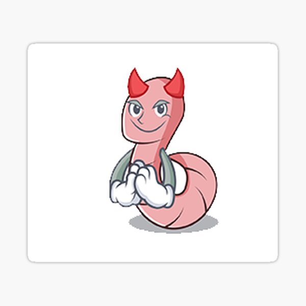 "worm on a string mask" Sticker for Sale by Kayne12 | Redbubble