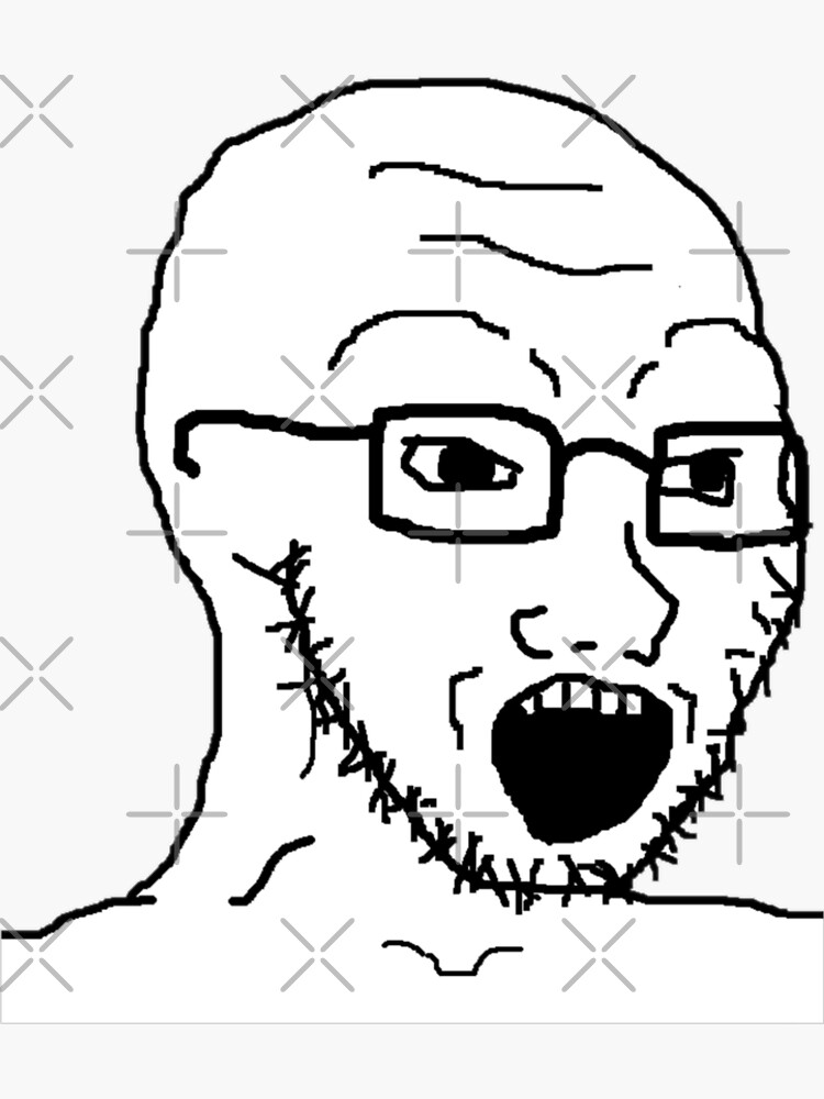 "Soyjak" Sticker for Sale by Rolf1 | Redbubble