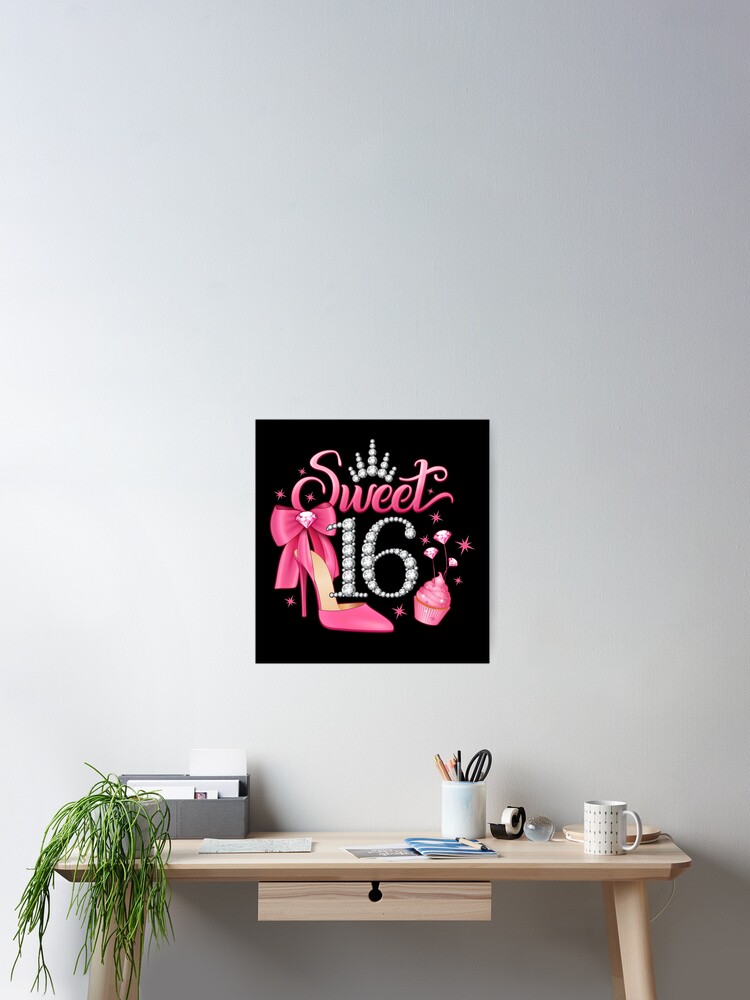 "16th Birthday. Sweet 16 girl’s" Poster for Sale by iclipart | Redbubble
