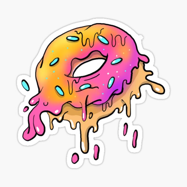 "Yummy donut drip" Sticker for Sale by bananahmilk | Redbubble