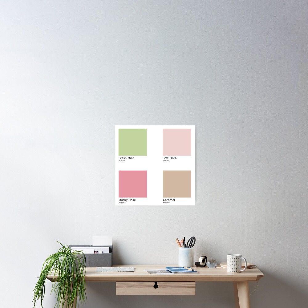 "Fresh spring color palette color swatch " Poster by SophieLogan ...