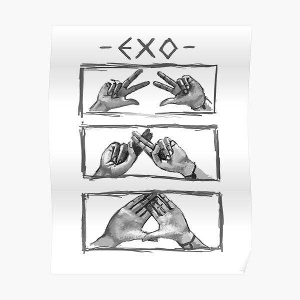 "EXO.HAND.SIGN" Poster for Sale by stephylee88 | Redbubble