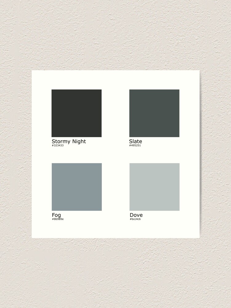 "Grey aesthetic color palette color swatch " Art Print by SophieLogan ...
