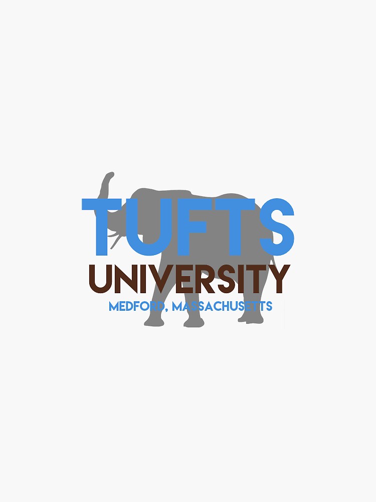 "Tufts university with elephant" Sticker for Sale by alysilverberg ...