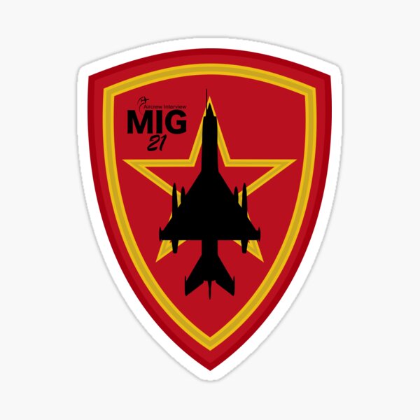 "Mig-21 Patch" Sticker by ACInterview | Redbubble