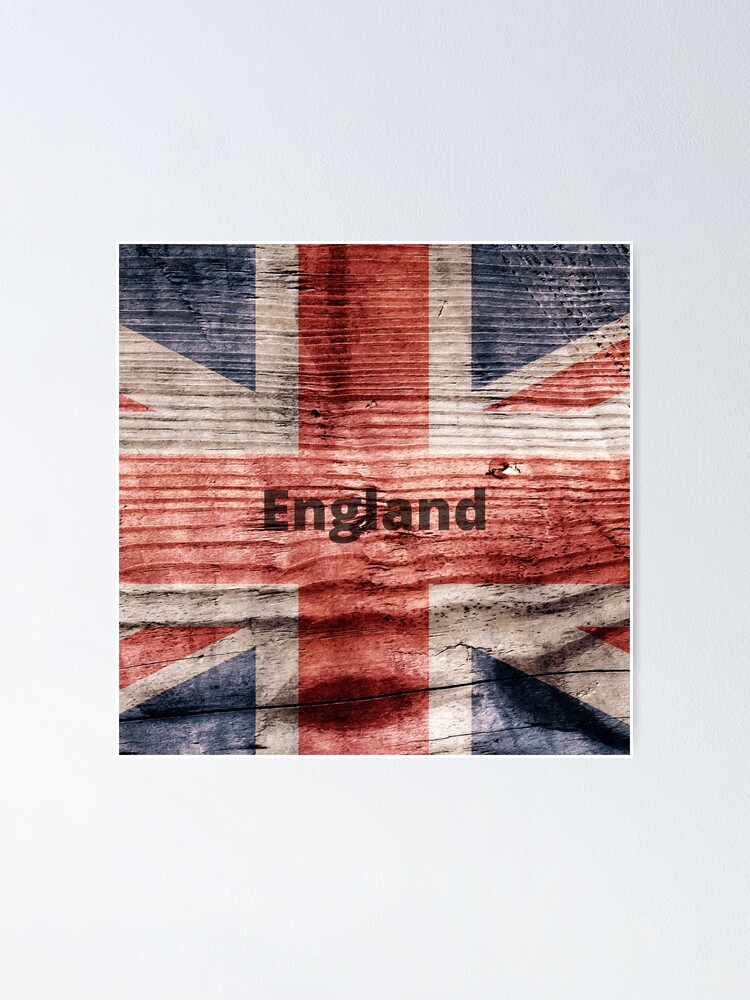 "England flag faded, Union Jack." Poster by Jennifermorcom | Redbubble