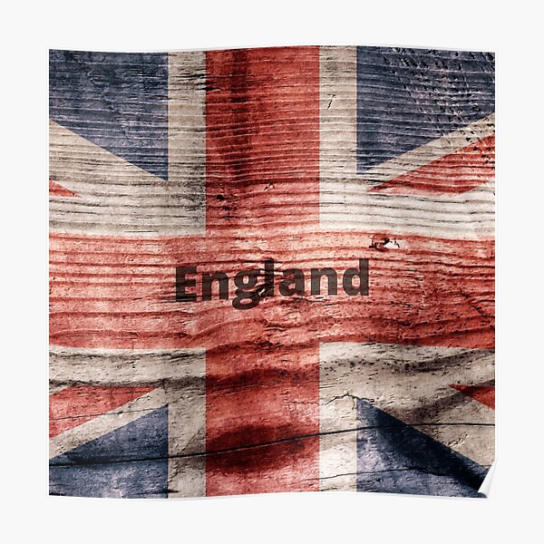 "England flag faded, Union Jack." Poster by Jennifermorcom | Redbubble