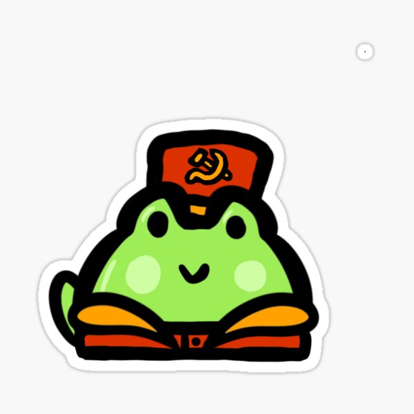 "Frog Comrade" Sticker by Juucebox | Redbubble