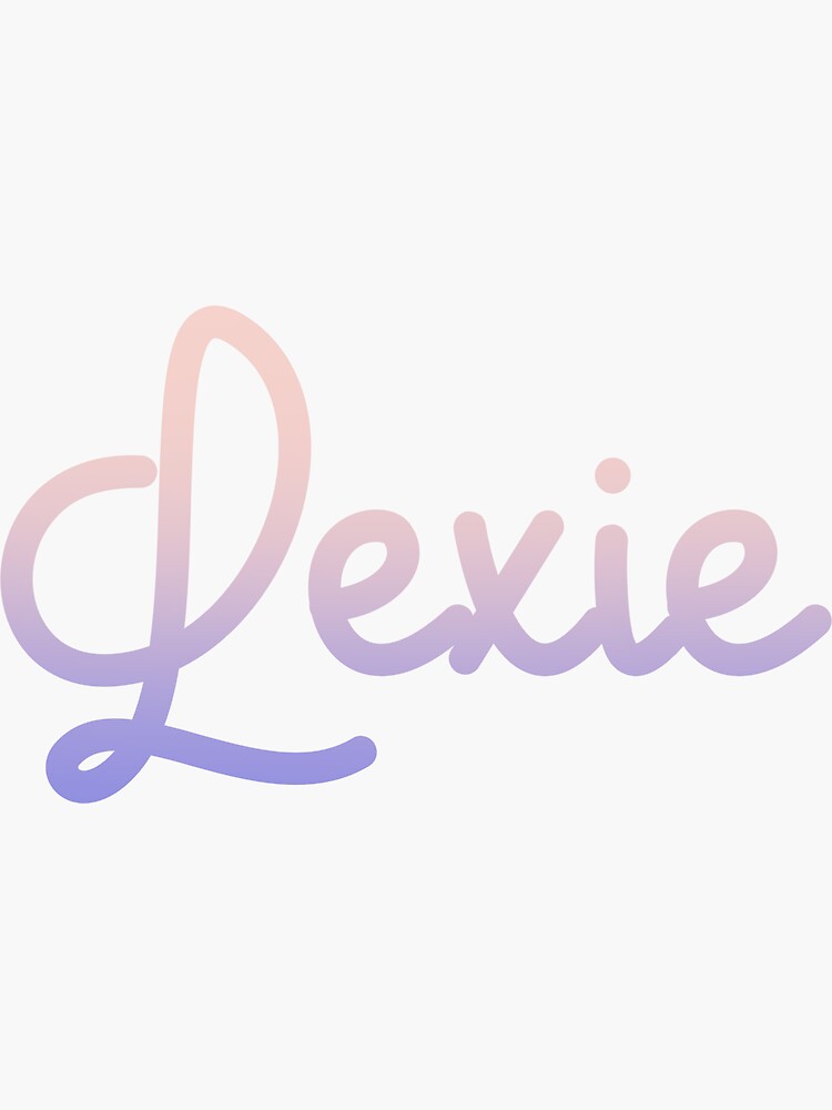 "Lexie name sunset gradient " Sticker for Sale by carolynmae | Redbubble