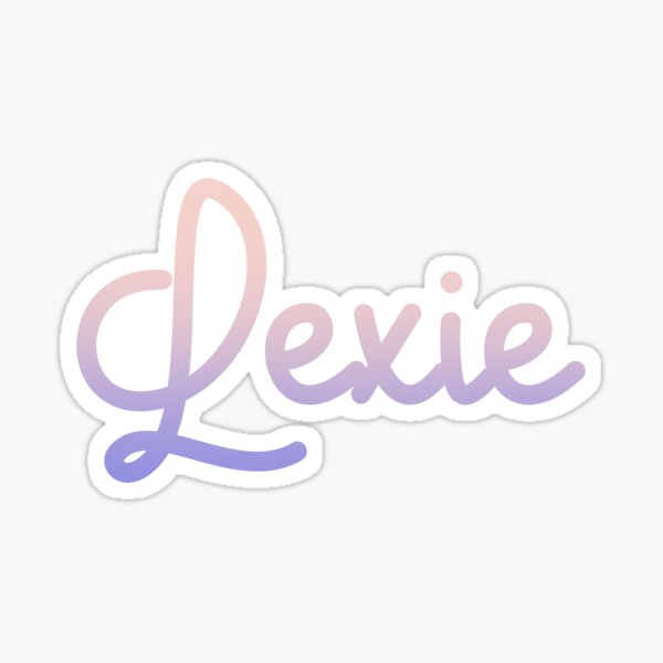 "Lexie name sunset gradient " Sticker for Sale by carolynmae | Redbubble