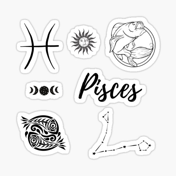 "Pisces Sticker Pack" Sticker for Sale by M-Artie | Redbubble