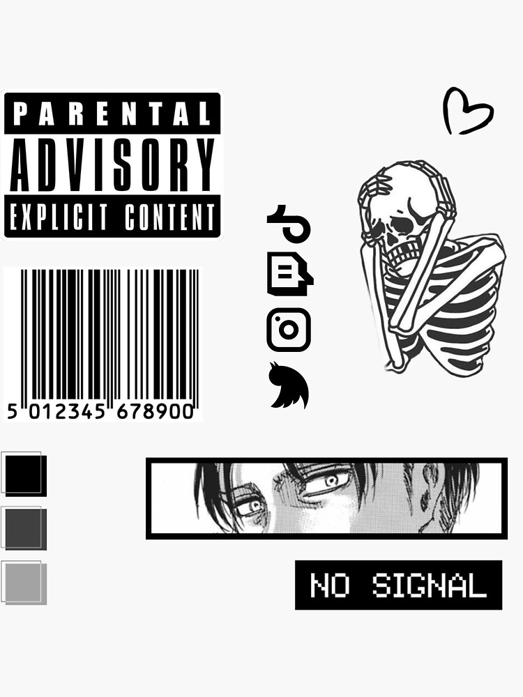 "Black sticker pack" Sticker by artbyellaX | Redbubble