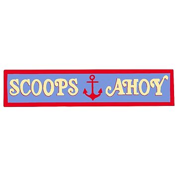 "Scoops Ahoy Logo" Sticker for Sale by staygoldenbyjay | Redbubble