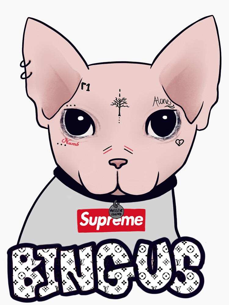 "Hypebeast Bingus" Sticker by LxuisVoeux | Redbubble