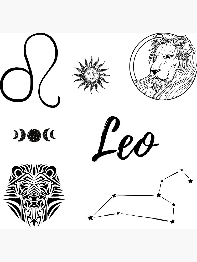 "Leo Sticker Pack" Poster for Sale by M-Artie | Redbubble