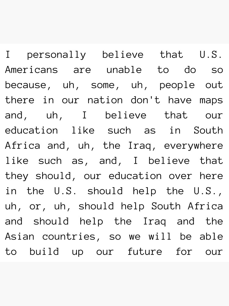 "Like Such As the Iraq - Caitlin Upton Beauty Pageant Teen USA 2007 ...