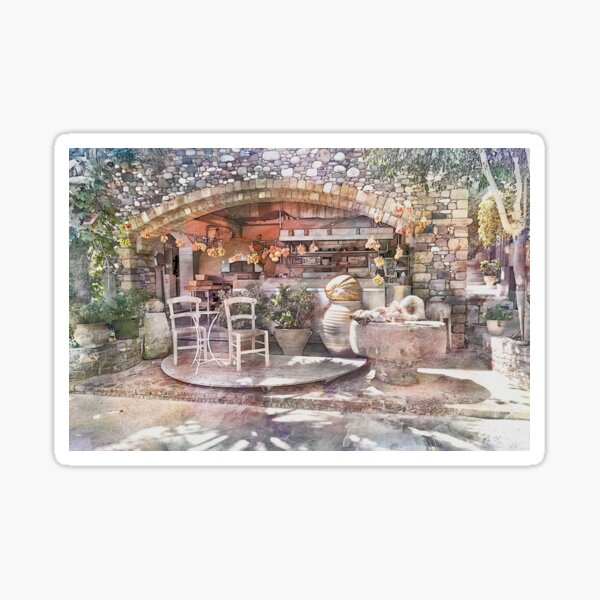 "Crete Restaurant" Sticker for Sale by Lynn1950 | Redbubble