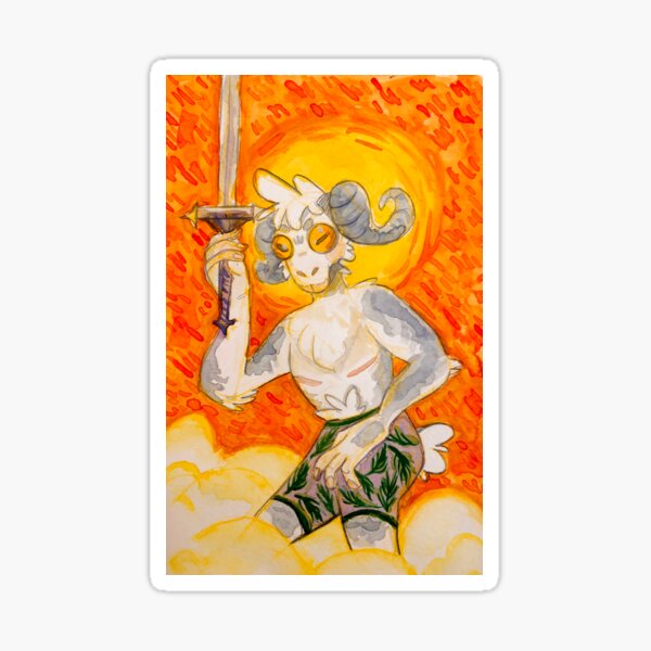 "goatman" Sticker for Sale by ana-the-unknown | Redbubble