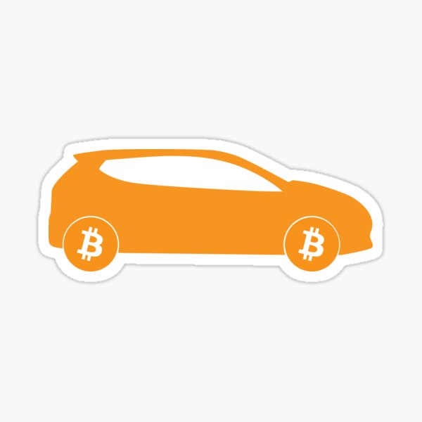 "Bitcoin Car" Sticker for Sale by AeroAstro | Redbubble
