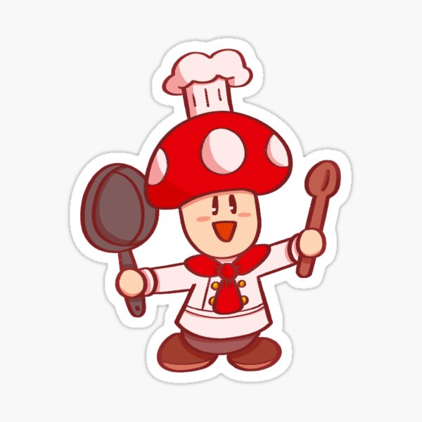 "Chef Kinopio/Toad" Sticker for Sale by IntrovertStage | Redbubble