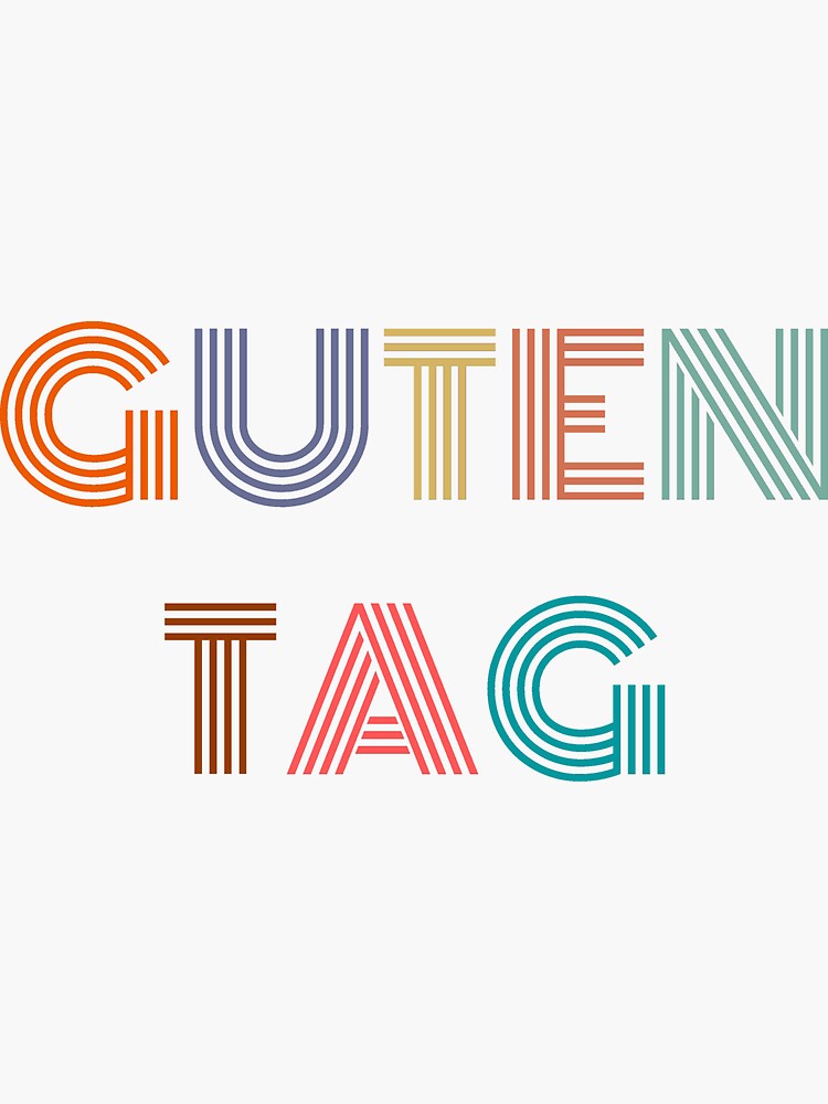 "Guten Tag" Sticker for Sale by ClassyGeek1 | Redbubble