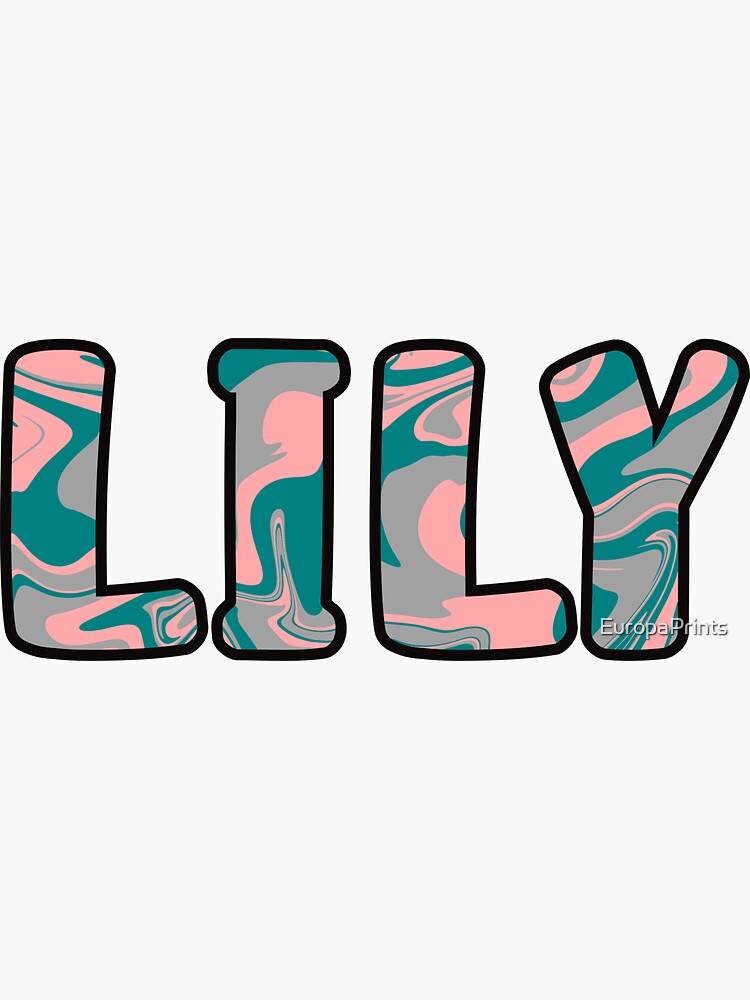 "Lily Custom Name " Sticker for Sale by EuropaPrints | Redbubble