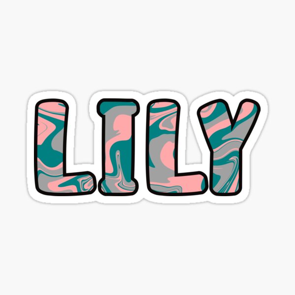 "Lily Custom Name " Sticker for Sale by EuropaPrints | Redbubble