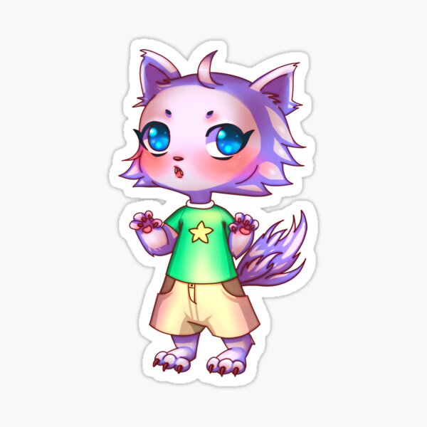 "kawaii furry chibi wolf" Sticker for Sale by neo-c-draw | Redbubble