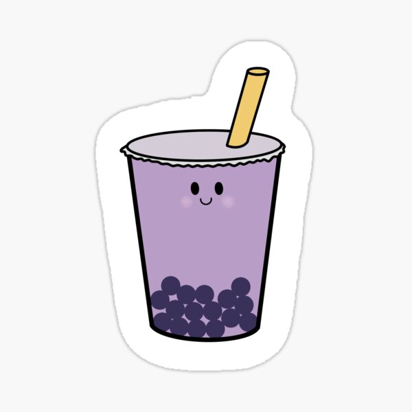 "Taro Boba Tea" Sticker for Sale by LousDoods | Redbubble