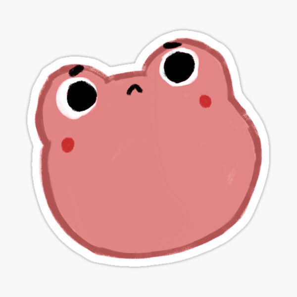 "Sad pink froggy" Sticker for Sale by Maitschu | Redbubble