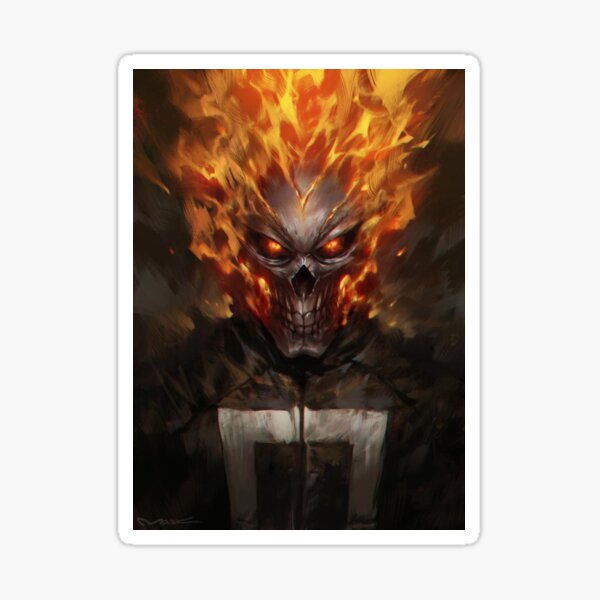"Ghost Rider" Sticker by BelKun | Redbubble