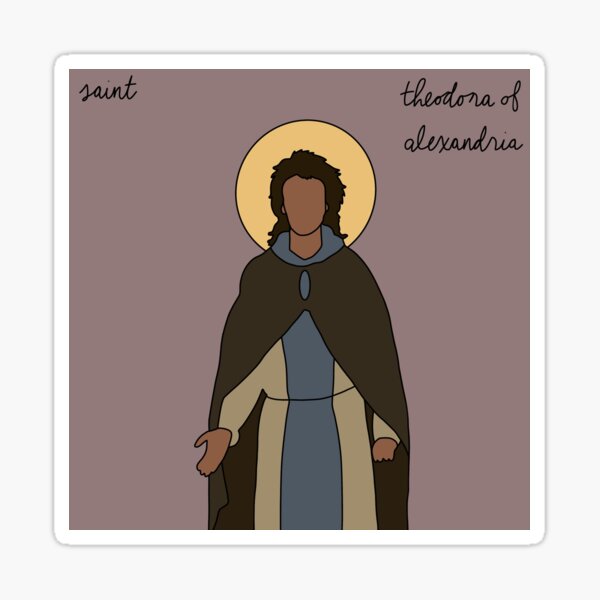 "Saint Theodora of Alexandria" Sticker for Sale by Katemumey | Redbubble