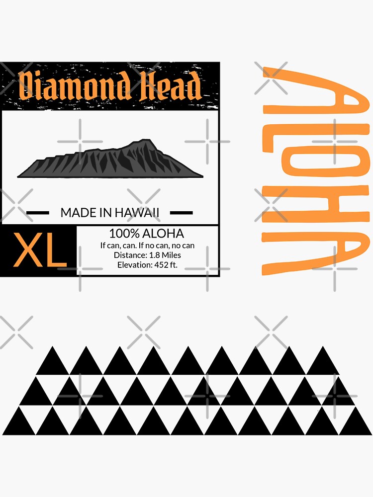 "Hike Diamond Head Made In Hawaii Sticker Pack" Sticker for Sale by ...