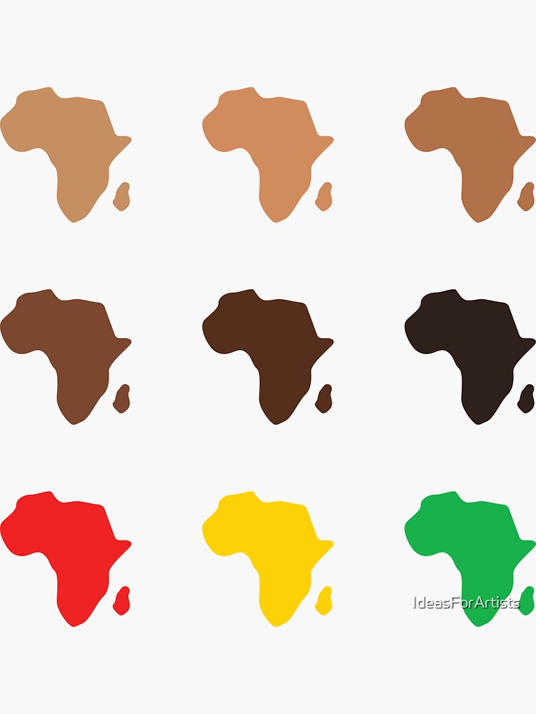 "AFRICA MAP STICKER PACK - 9 colorful maps - Black history month ...