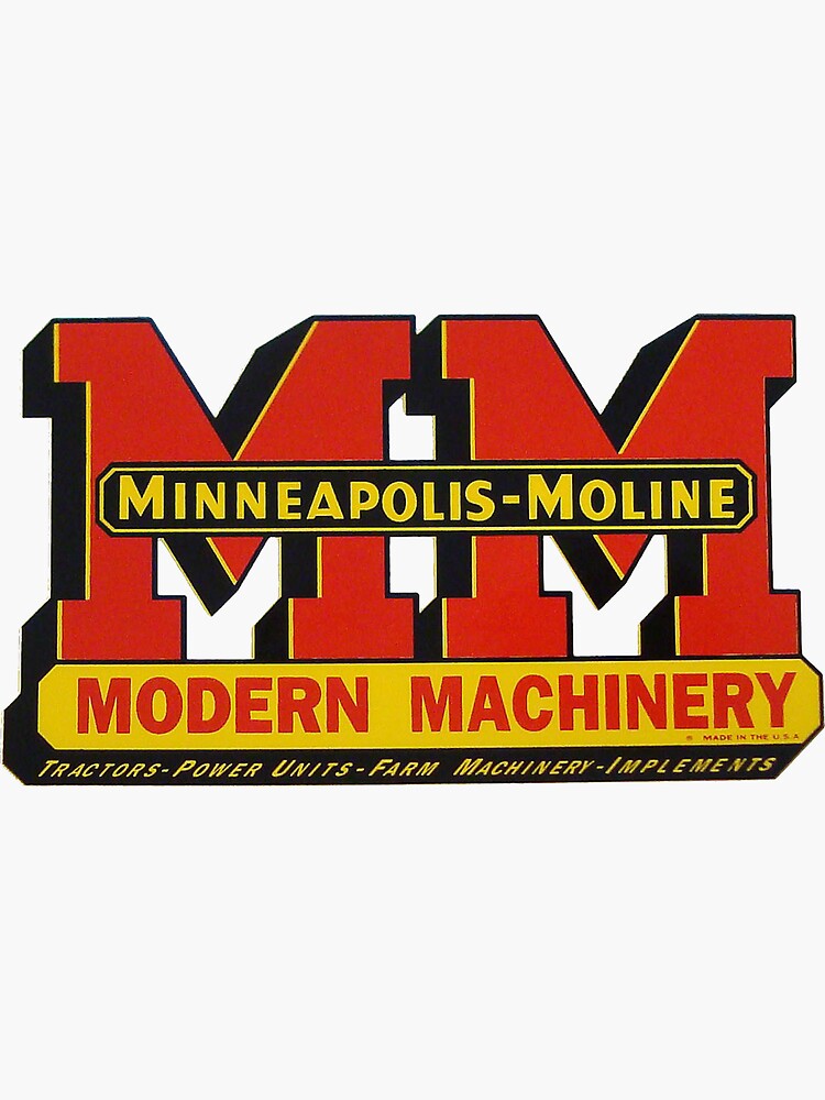 "Minneapolis Moline Modern Machinery" Sticker for Sale by ...